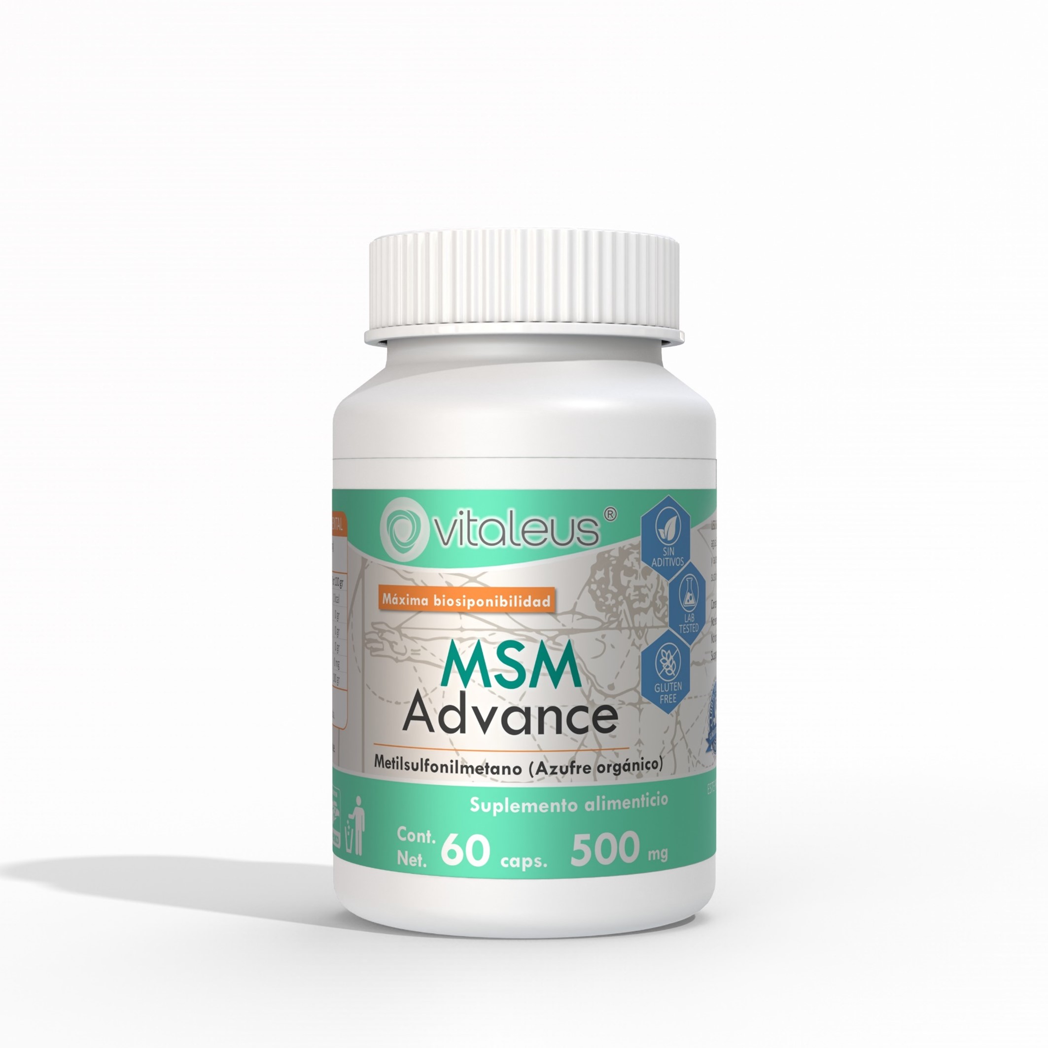 MSM Advance Azufre orgánico 60 caps – VITALEUS